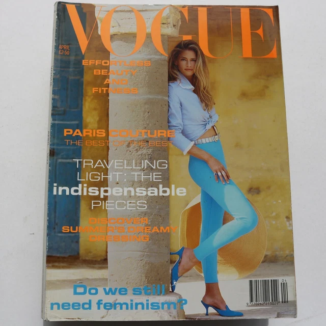 1992 APRIL VOGUE 90s vintage fashion Paris Brad Pitt Bruce Weber ...