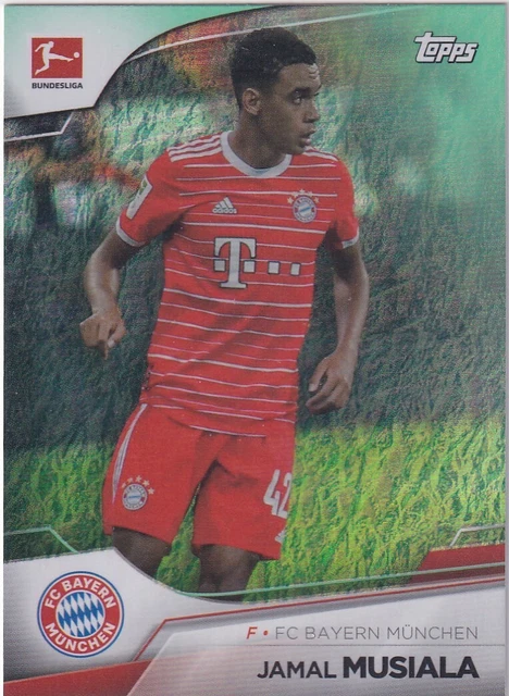 TOPPS 2023 BUNDESLIGA Carte Numéro 139 Jamal Musiala Jade Parallel EUR ...