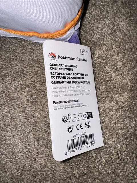 POKEMON CENTER TRICKS & Treats 2023 Gengar Wearing Chef Costume Plush ...