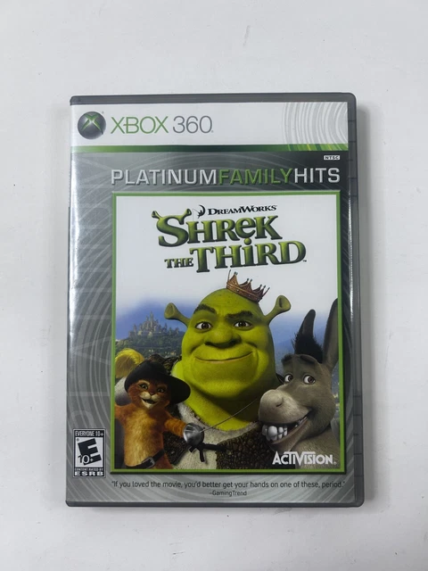 SHREK THE THIRD Microsoft Xbox 360 2007 Complete In Box CIB Platinum ...