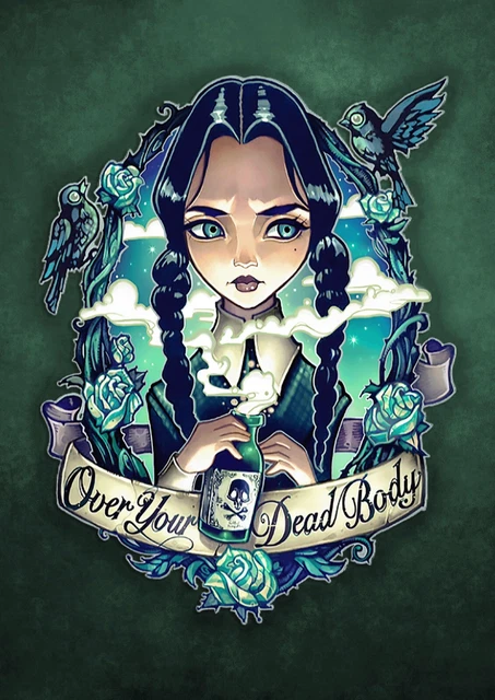 WEDNESDAY ADDAMS POSTER, Addams Family, Jenna Ortega, Nevermore Academy ...