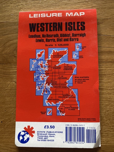 WESTERN ISLES (OFFICIAL Tourist Map) Sheet Leisure map, folded VGC £4. ...
