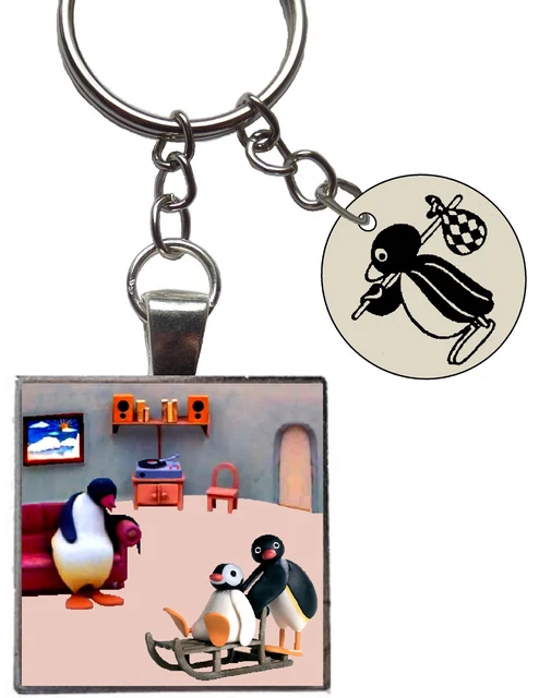 PINGU PENGUIN FIGURE keyring pinga snow igloo house sledge keychain £6. ...