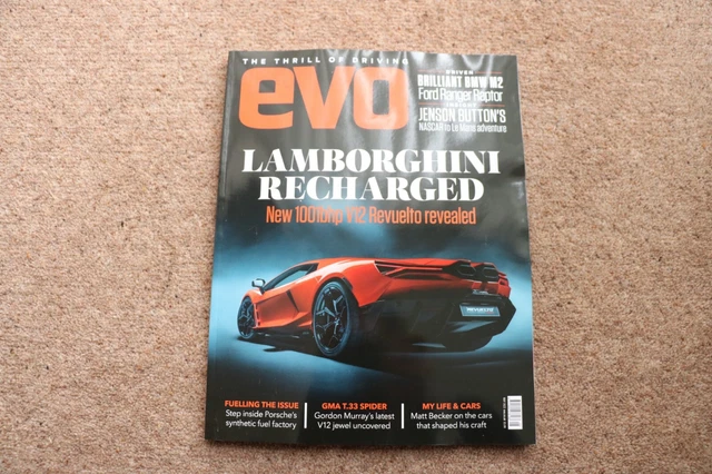 EVO MAGAZINE LAMBORGHINI Revuelto V12 Bmw M2 Jensen Button Gma T.33 ...