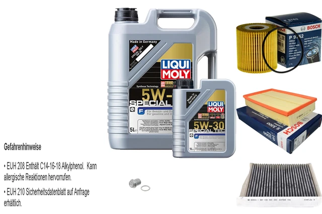 BOSCH INSPECTION SET 6L Liqui Moly Spécial Tec F 5W-30 pour Volvo S80 I, EUR 132,56 - PicClick FR