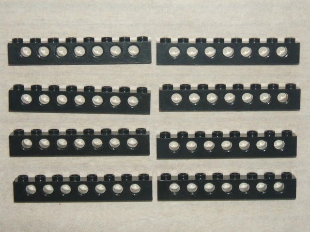 LEGO TECHNIC 8 x BLACK Beams - 8 pin / 7 Hole Brick EUR 1,98 - PicClick FR