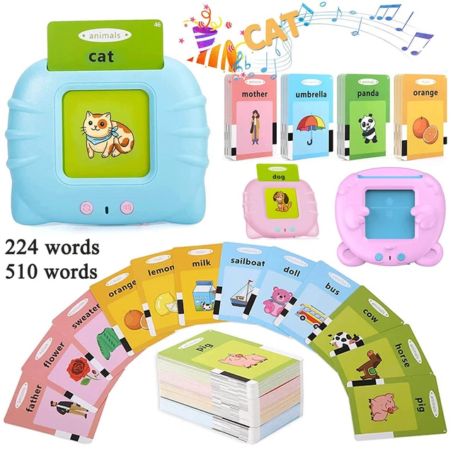 TALKING FLASH CARDS Kids Toddlers Preschool Learning Words Early Educational Toy £7.99 - PicClick UK