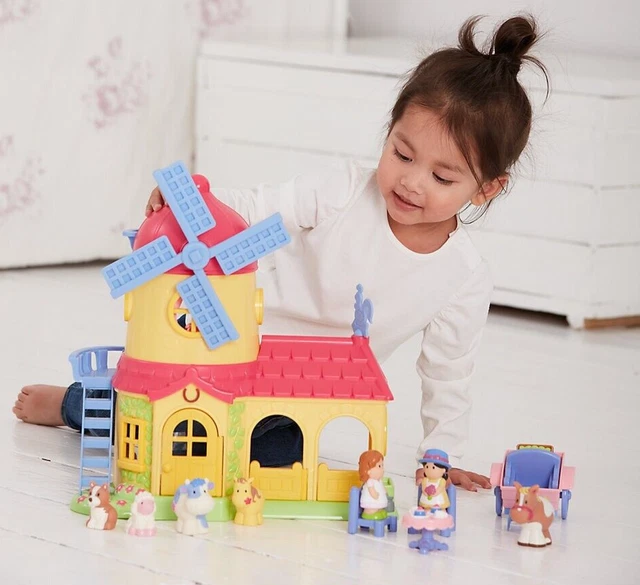 ELC HAPPYLAND WINDMILL Farm House Girls Boys Kids Toy Playset Horses ...