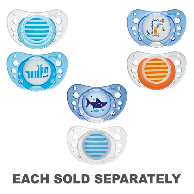 CHICCO LATEX PHYSIO Air Rubber Pacifier Ergonomic Shape Rounded Edge 2 ...