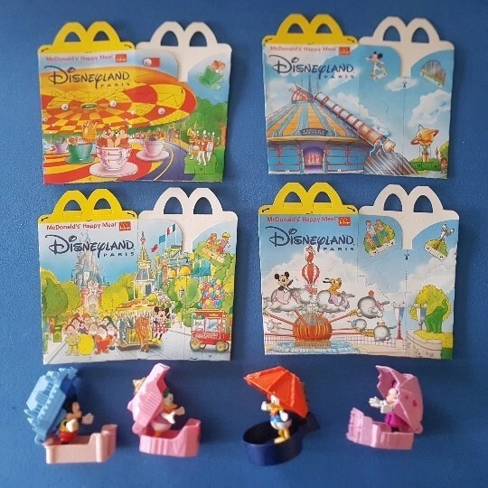 MCDONALD'S DISNEYLAND PARIS 1996 set Happy Meal POP UP Toys, boxes ...