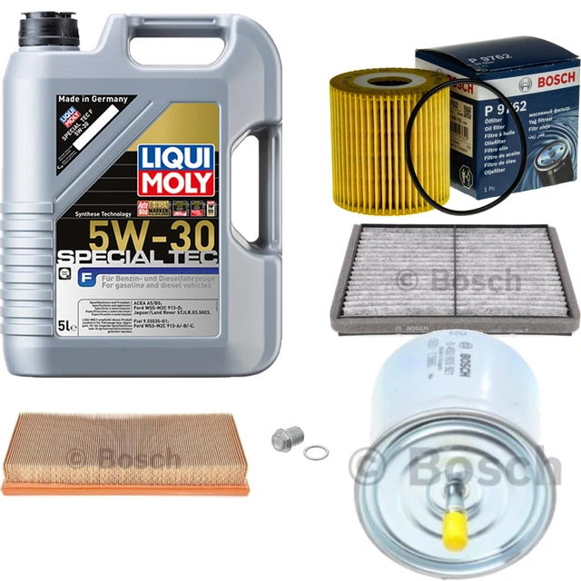 BOSCH INSPECTION SET 5L Liqui Moly Spécial Tec F 5W-30 pour Volvo V40 Break EUR 141,42 - PicClick FR