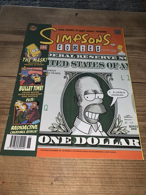 THE SIMPSONS ISSUE 88 Matt Groening Bongo Cartoon Comic Magazine EUR 4 ...