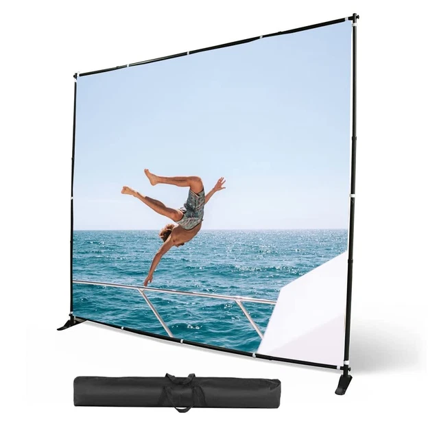 BACKDROP BANNER STAND 8 X 8 FT Adjustable Height Background Stand Step ...