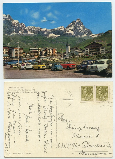 60156 - CERVINIA - Monte Cervino - Matterhorn - Ansichtskarte, gelaufen ...