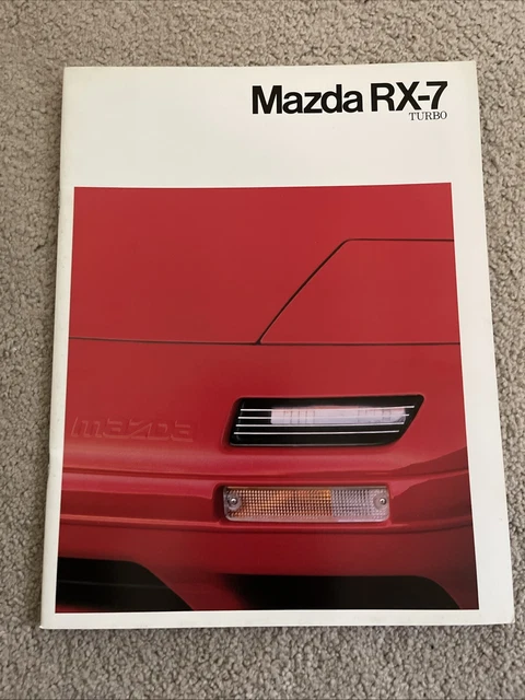 THE MAZDA RX7 RX-7 Turbo Original Car Sales Brochure Frameable 1989 £12 ...