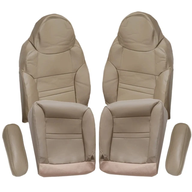 FRONT BOTTOM & Top Leather Seat Cover For Ford Excursion Limited XLT ...