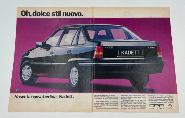 PUBBLICITÀ ADVERTISING 1986 OPEL KADETT Oh Dolce Stil Nuovo EUR 5,00 ...