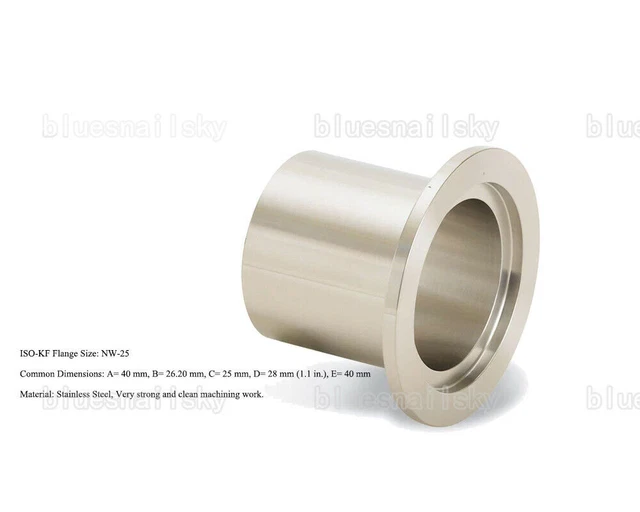 STAINLESS LONG WELD Ferrule Clamp End Tri Clover KF-25 Fitting Length ...