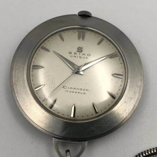 RARE VINTAGE SEIKO UNIQUE Pocket Watch for GOLF 14050AU Hand-Winding Japan #1524 £193.27 ...
