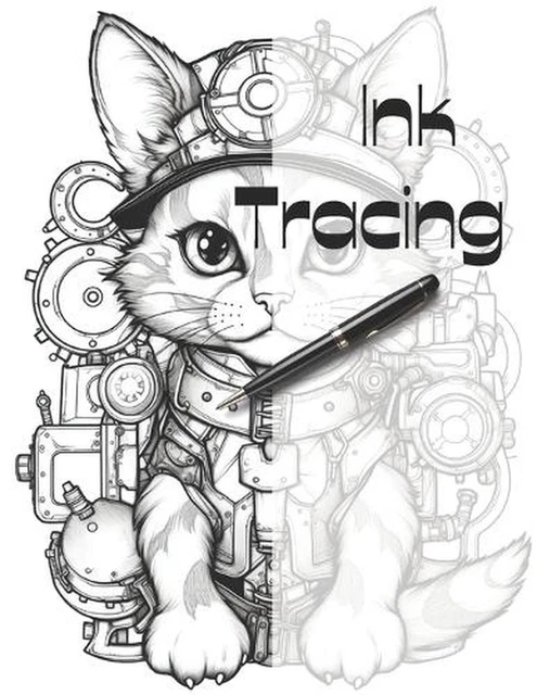 INK TRACING: COLORING Book: Trace the Lines to Reveal Adorable ...