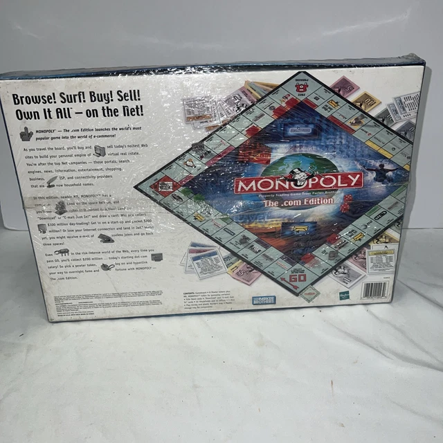 MONOPOLY THE DOT .COM Edition Board Game NEW in SEALED Box £26.78 ...