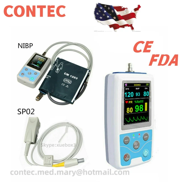 CONTEC PM50 MULTI-PARAMETER ICU Vital Signs Patient Monitor, NIBP,SPO2 ...