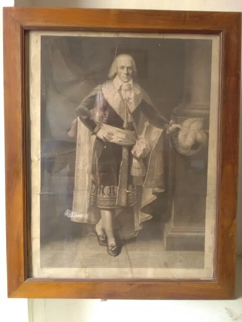 GRANDE GRAVURE BARRAS PORTRAIT NAPOLEON 1st CADRE OLD FRAMED PRINT A ...