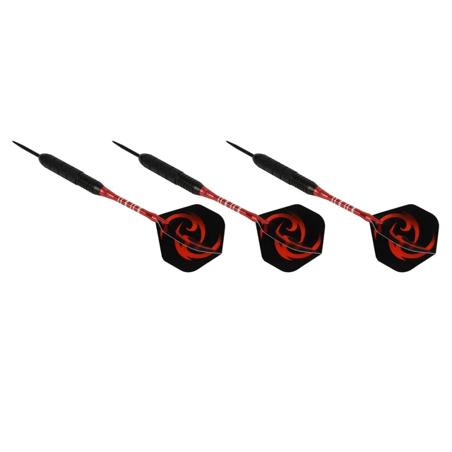 (RED)STEEL TIP DARTS Set Point Metal Tip Anti Slip Light Weight Flight ...