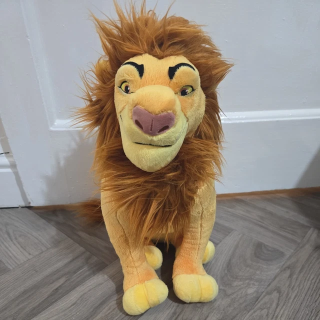 DISNEY STORE THE Lion King Simba's Dad Mufasa 15" 38cm soft Plush ...