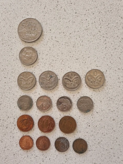 NEW ZEALAND COINS 1960s 1970s And 1980s 50c, One Shilling, 10c, 5c, 2c, 1c $25.00 - PicClick AU