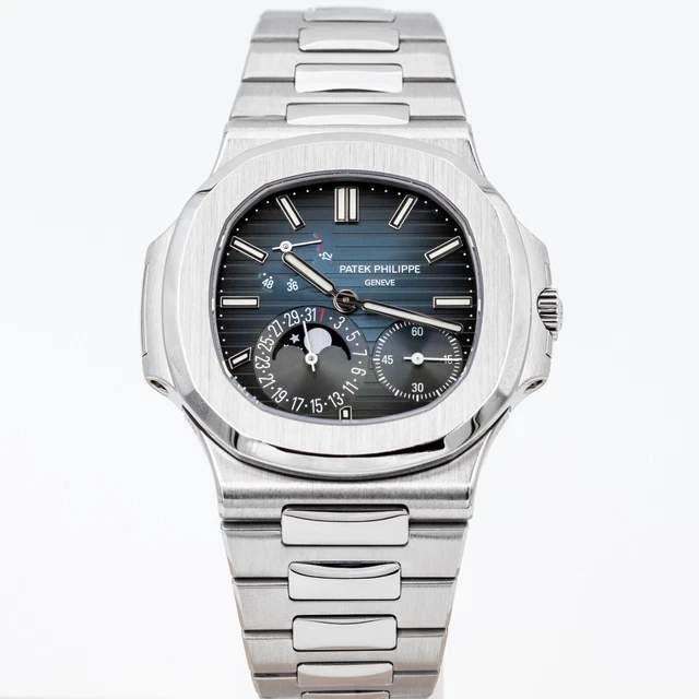 2016 PATEK PHILIPPE Nautilus 5712/1A Moonphase Blue Dial 40mm Steel ...