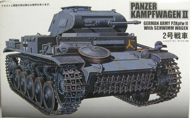 [UMKARTON HAT KRATZER, Innentasche] 1/76 Fujimi Panzer II Tank mit EUR ...