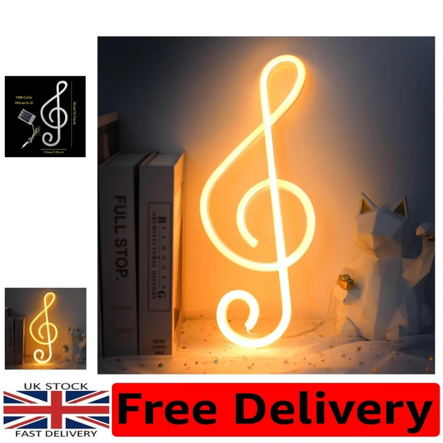 VERSATILE MUSIC NOTE LED Neon Light - Perfect for Kids' Rooms and ...
