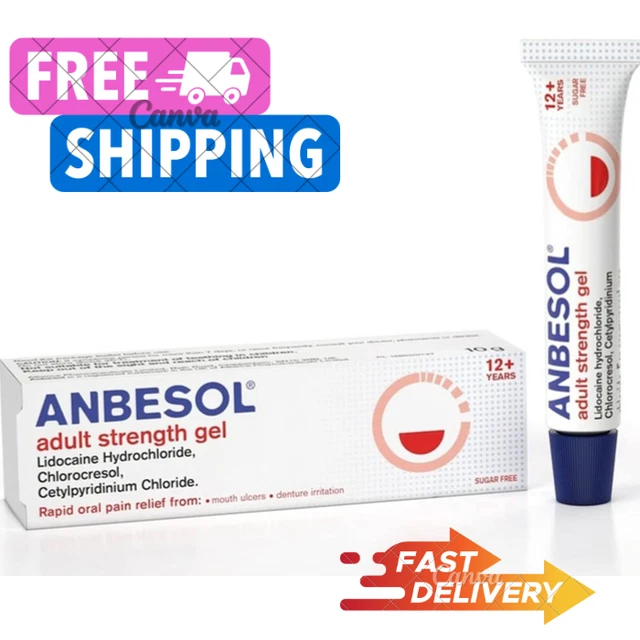 ANBESOL ADULT STRENGTH Gel for Effective Oral Pain Relief from Mouth ...