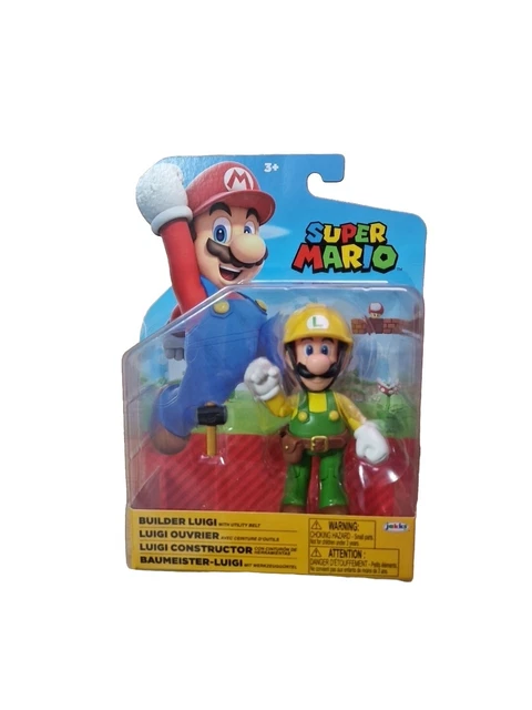 NINTENDO SUPER MARIO Bros Builder Luigi Figure Jakks Green And Yellow 4 ...