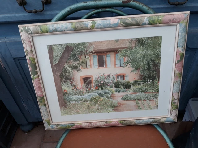 CADRE MAISON À la campagne Tons Pastels EUR 25,00 - PicClick FR