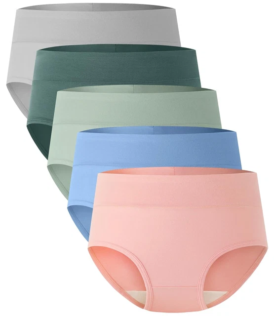 BAMBOO COOL WOMENS Underwear High Waisted Briefs Full Coverage Soft And ...