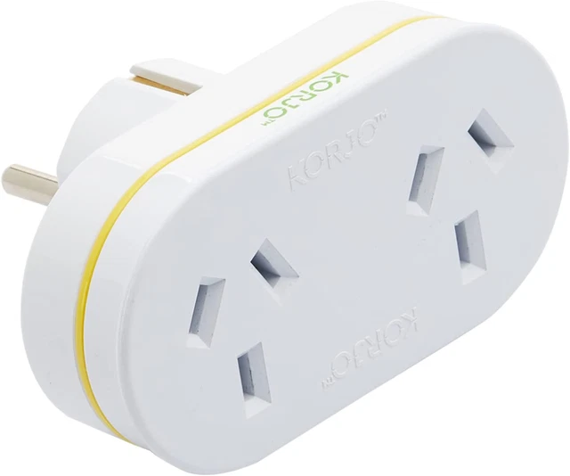 INTERNATIONAL TRAVEL DOUBLE Adaptor - EU, White $34.95 - PicClick AU