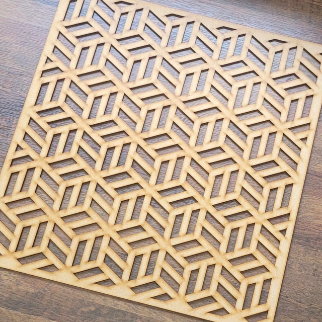 LASER CUT DECORATIVE Square Illusion Screen Radiator Cabinet Wall Panel ...