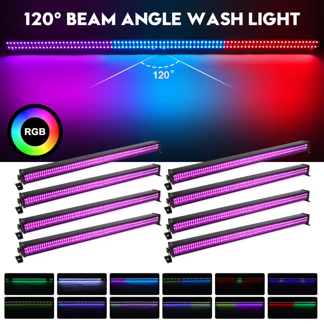 WALL WASHER LED RGB 120 W DMX barra luminosa luce palcoscenico strobo ...