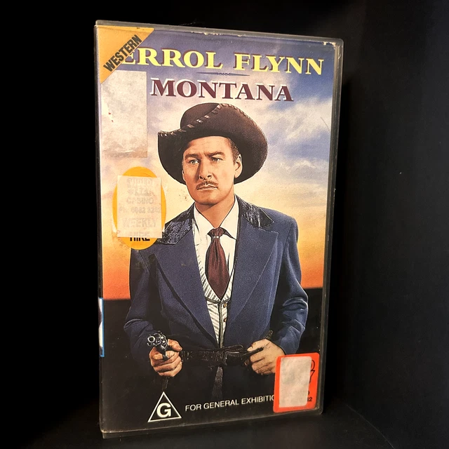 MONTANA VHS 1950 Stars Errol Flynn Small Case Ex Rental Tested GC No ...