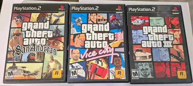 GRAND THEFT AUTO Trilogy PS2 GTA 3, Vice City, San Andreas CIB cartes ...