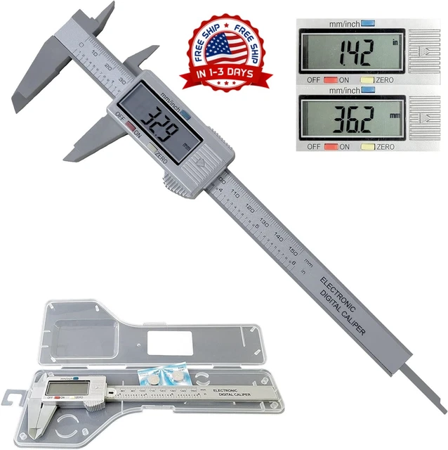 CALIBRE DIGITAL PLÁSTICO Calibrador Pie de Rey Con Pantalla LCD y ...