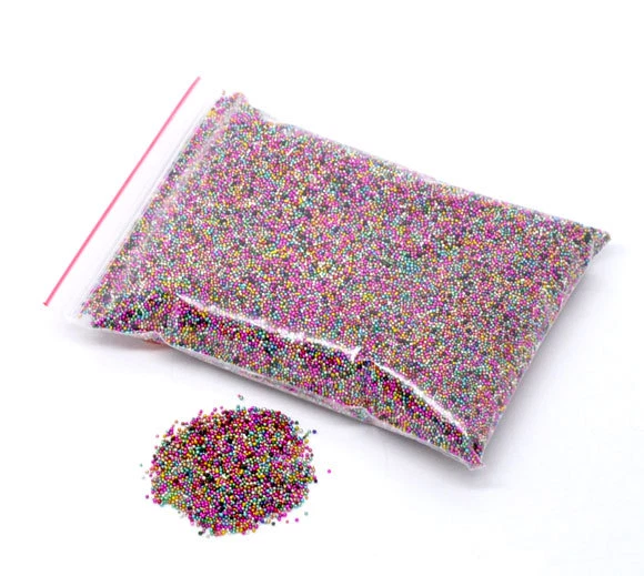 LOT 0.35OZ MICRO Beads Multicolored Beads Caviar Glass 0 1/32in for ...