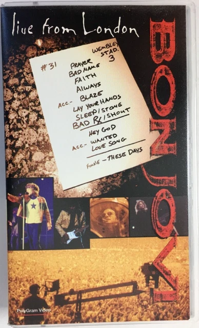 BON JOVI LIVE From London (Wembley Stadium June 25th 1995) VHS PAL ...