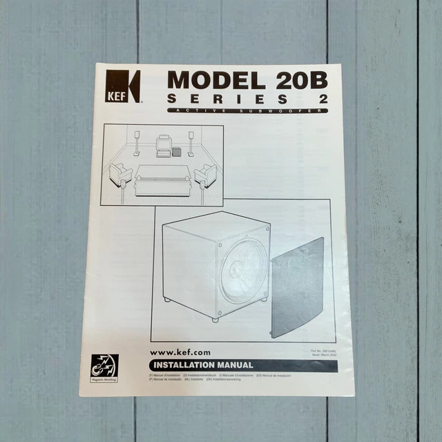 KEF MODEL 20B Series 2 Operating Instructions Manual £6.95 - PicClick UK