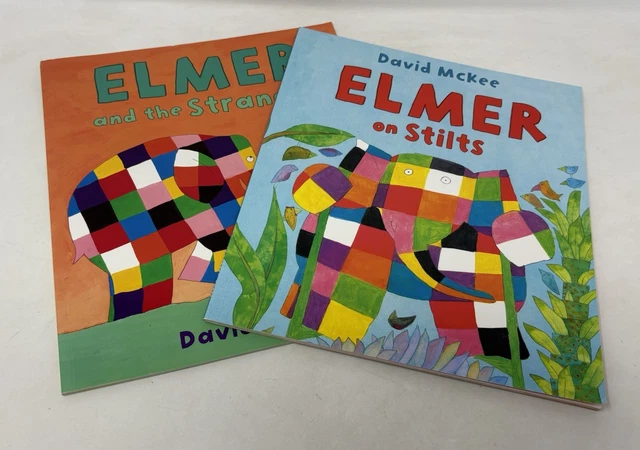 ELMER PATCHWORK ELEPHANT/BOOK Bundle Soft Toy Plushies (G3/5) David ...