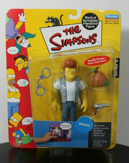 FIGURA DE ACCIÓN SNAKE Jailbird Simpsons WoS News 199222 Springfield ...