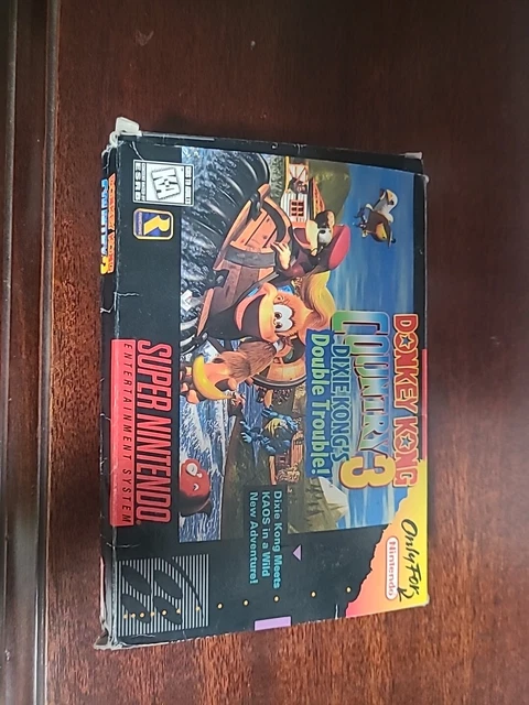 DONKEY KONG COUNTRY 3 Dixie Kongs Double Trouble Super Nintendo SNES ...