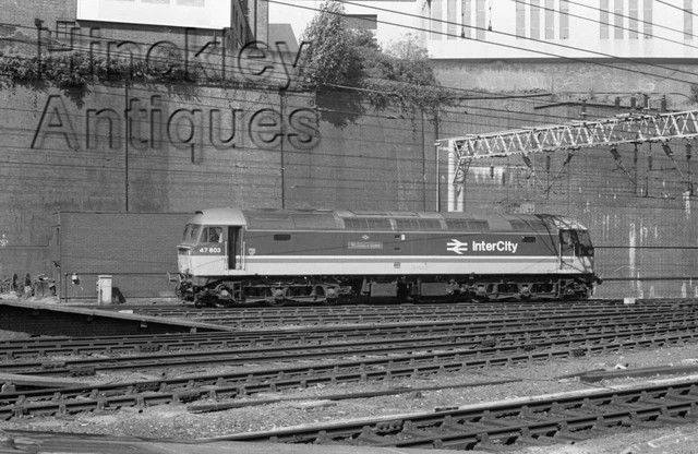 35MM NEGATIVE BRITISH Rail Diesel Loco Class 47 No 803 at Birmingham NS ...
